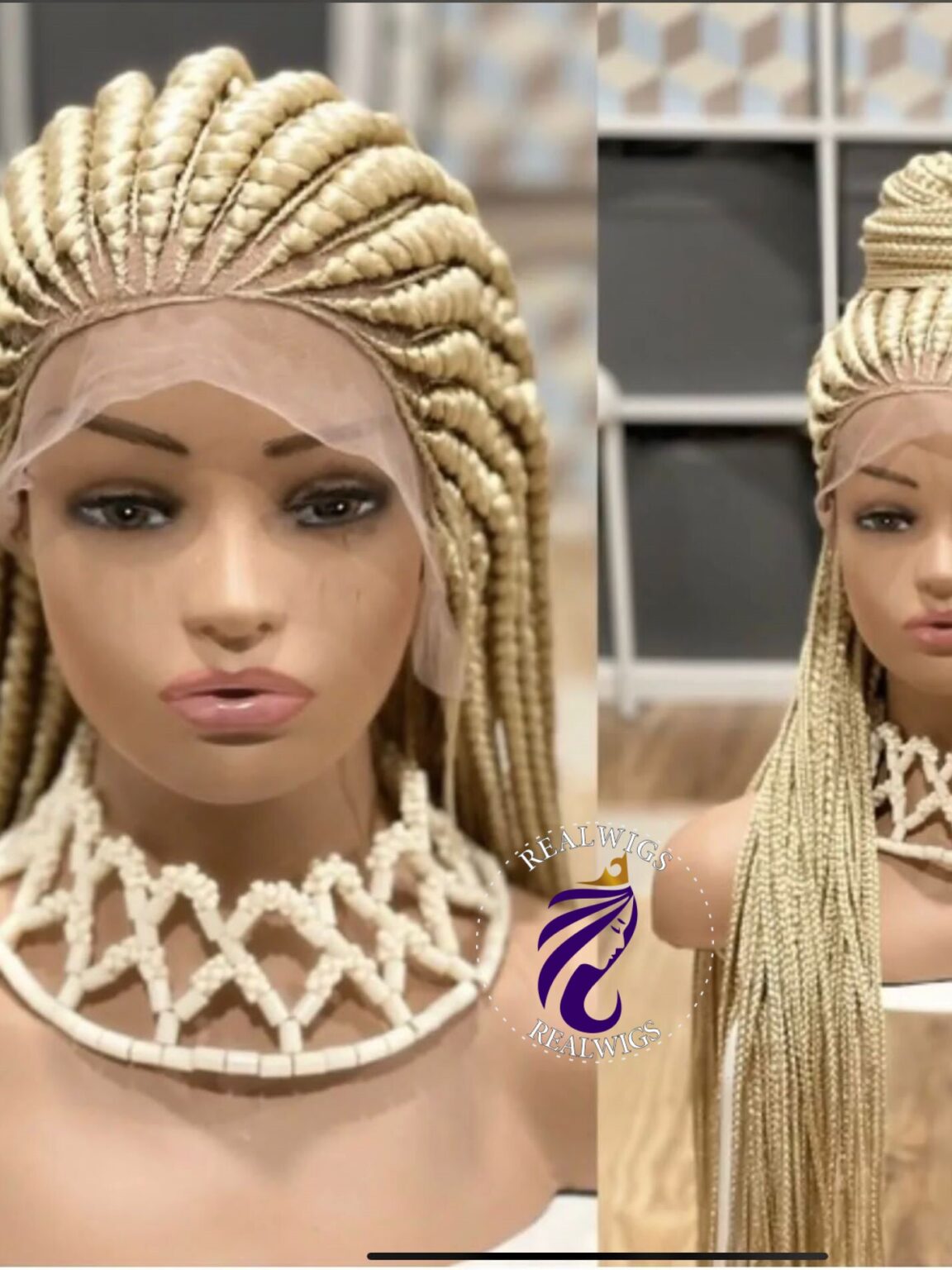 Buy Quality Wily - Side Part Cornrow Curly Wig from RealWigs