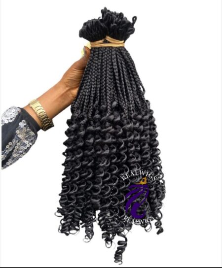 Buy Quality Rim - Handmade Pre-Looped Box Braids Curly Crochet Braids ...
